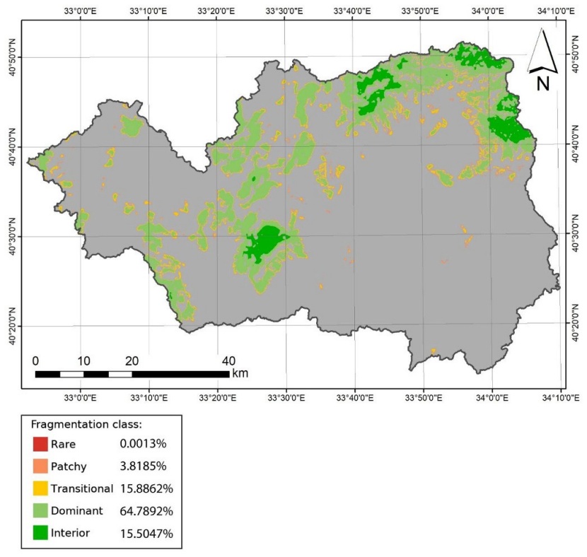 Use of GUIDOS to analyze fragmentation features and test corridor ...